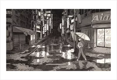 Rainy Akiba (print) - Nucleus | Art Gallery and Store